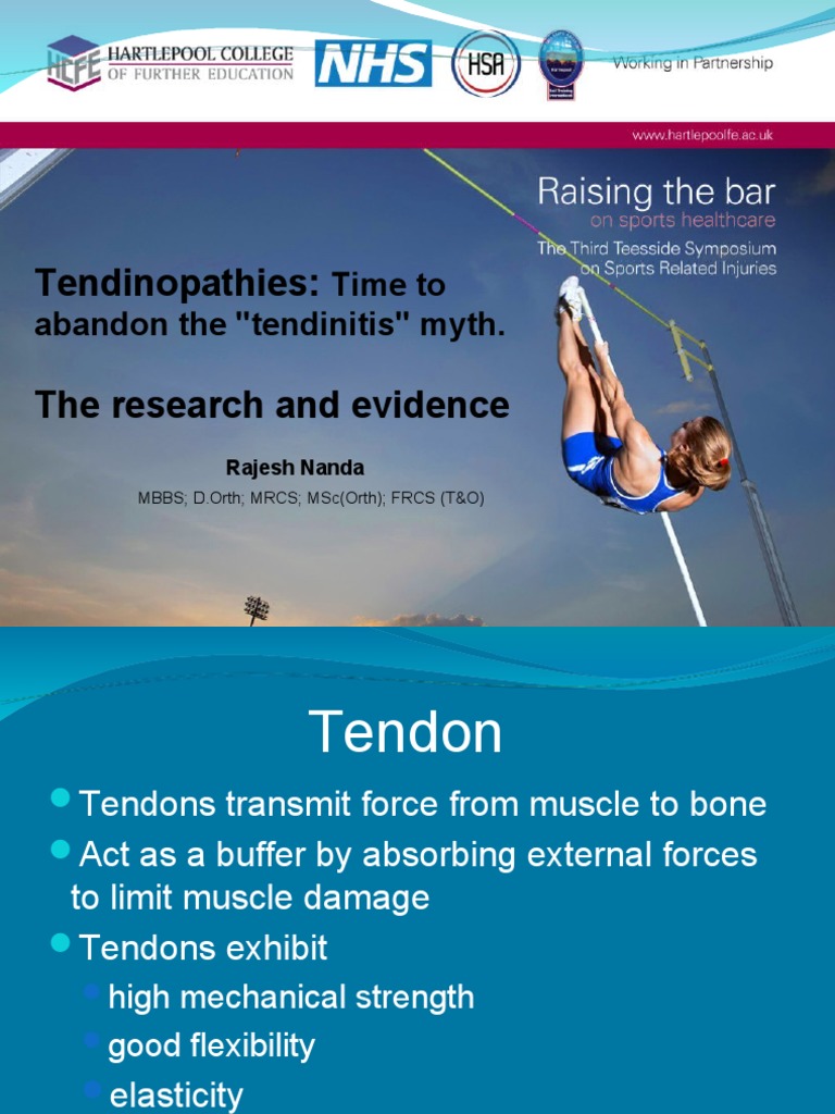 Tendinopathies: The Research and Evidence: Time To Abandon The ...