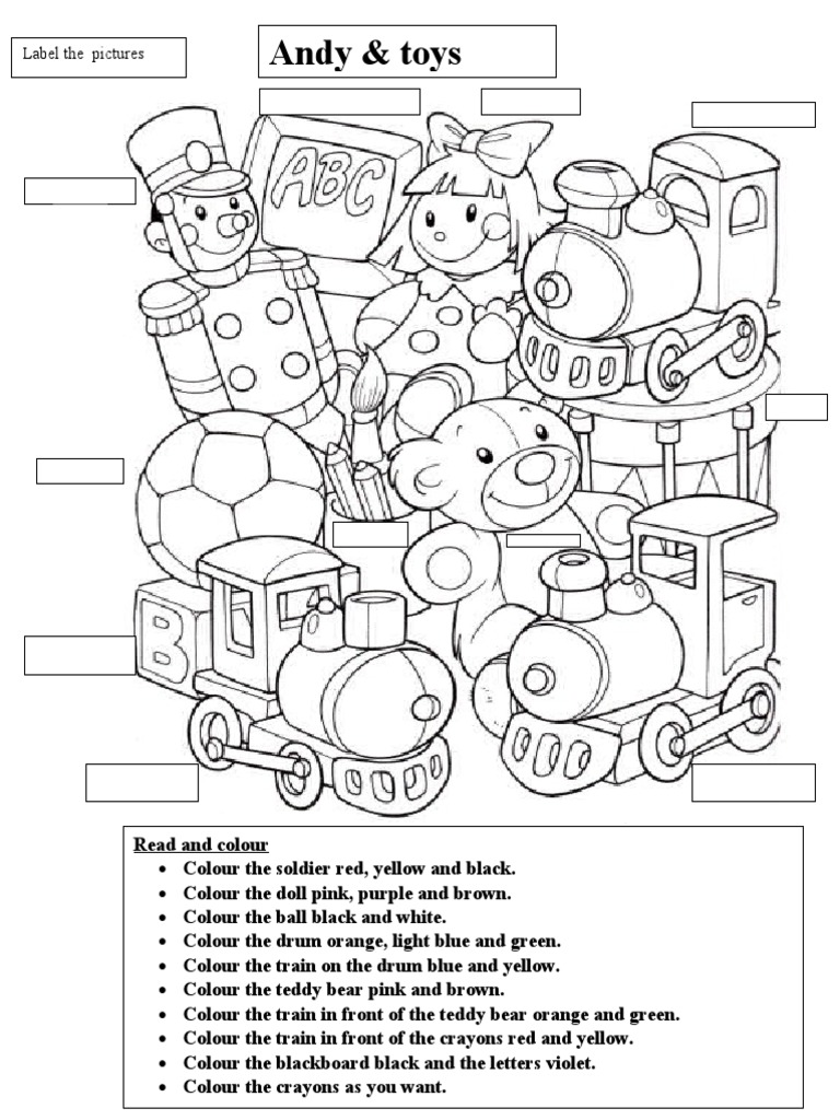 (Color) Label The Toys | PDF | Language Arts & Discipline