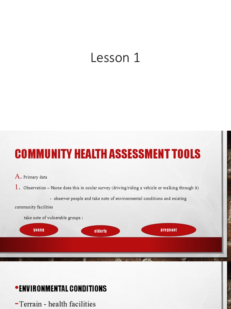 Community Health Assessment Tools Guide | PDF
