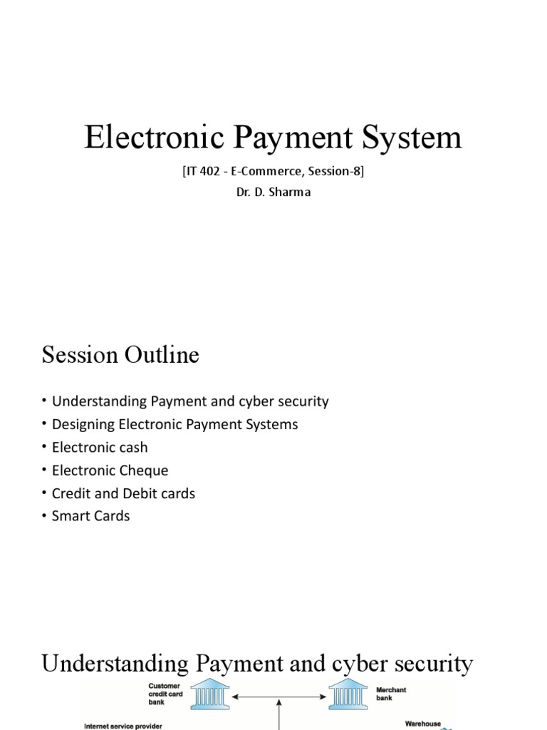 Electronic Payment System - I | PDF | Payments | Payment System