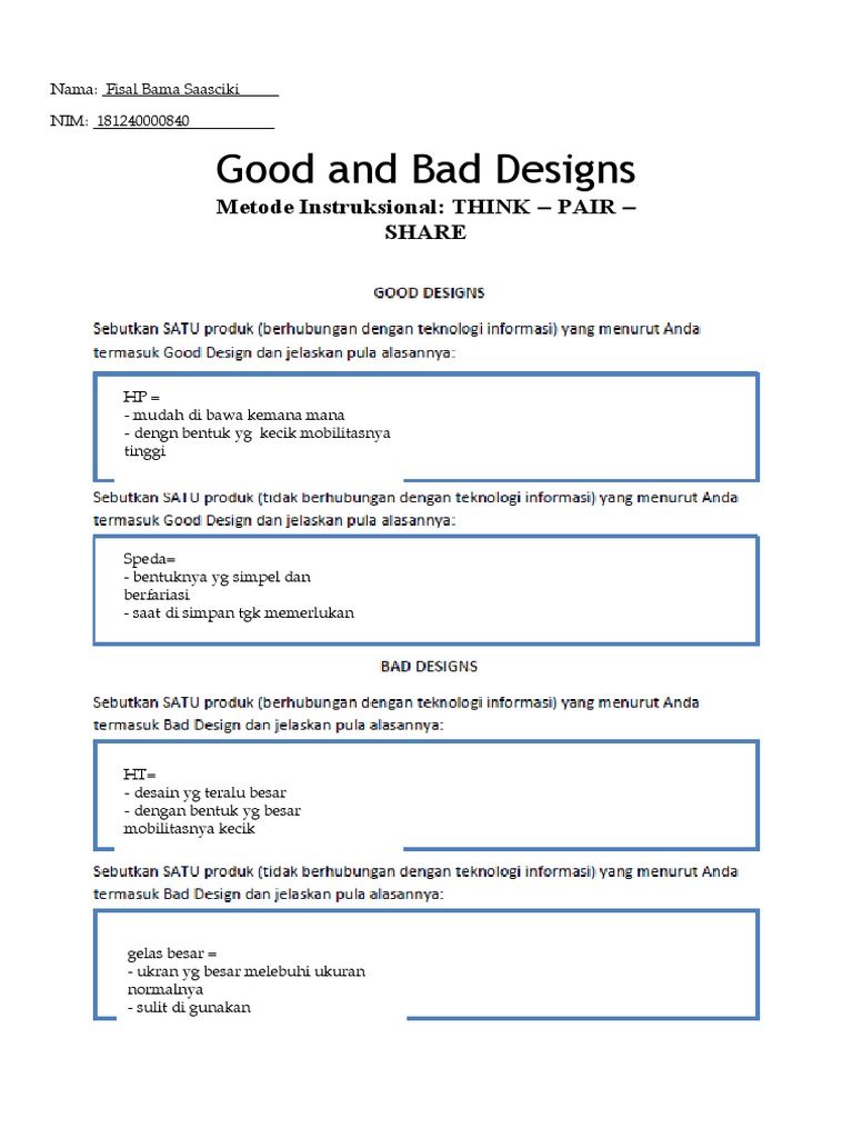 OCW Good and Bad Designs | PDF