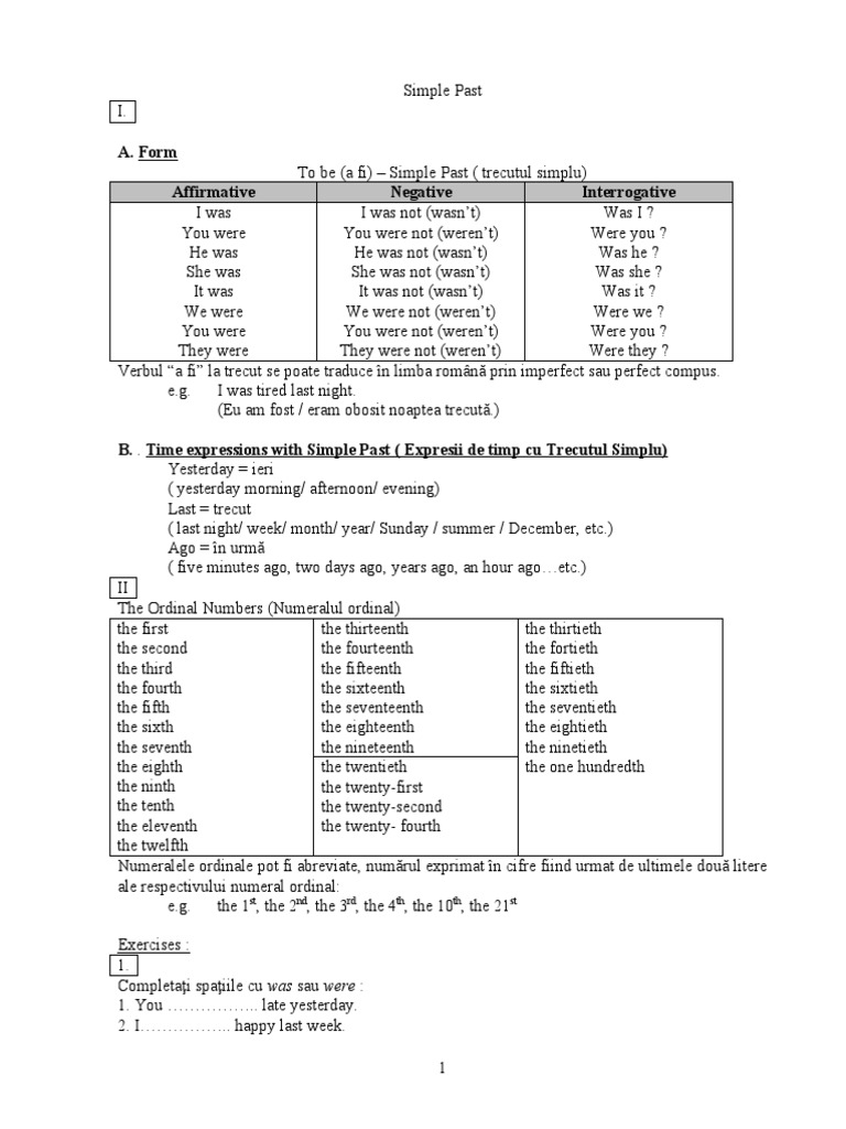 A. Form Affirmative Negative Interrogative: ST ND RD TH TH ST | PDF ...