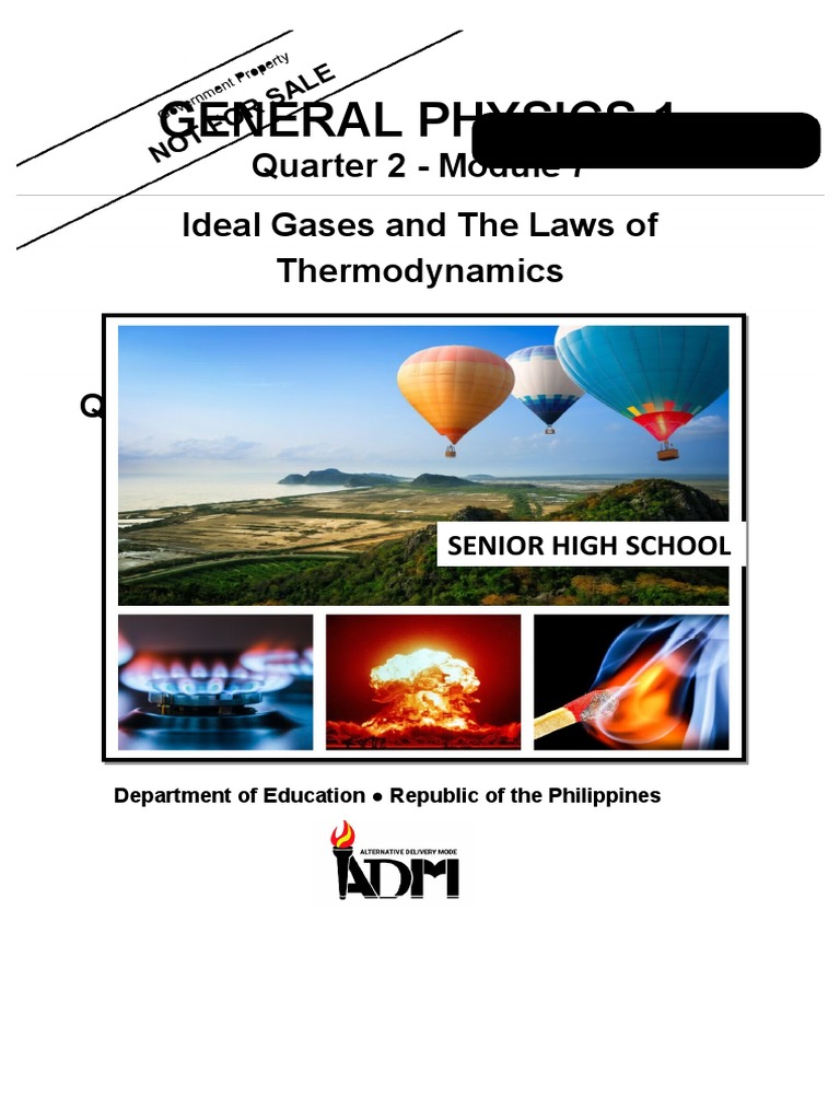 General Physics 1: Quarter 2 - Module 7 Ideal Gases and The Laws of ...