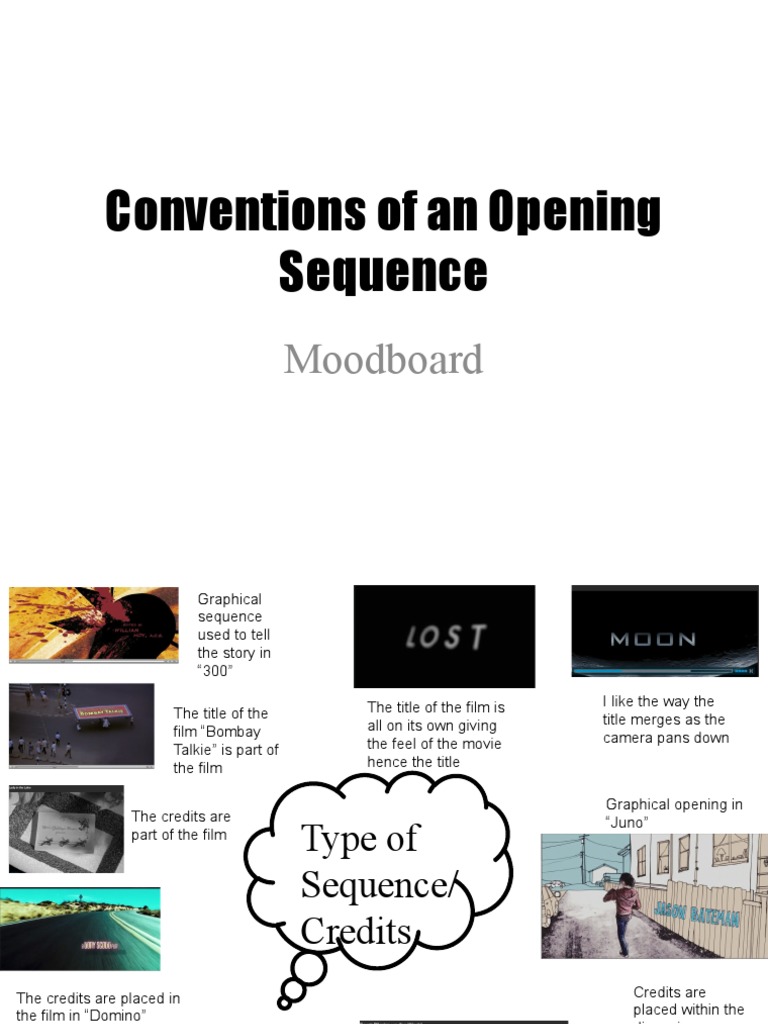 Conventions of An Opening Sequence | PDF