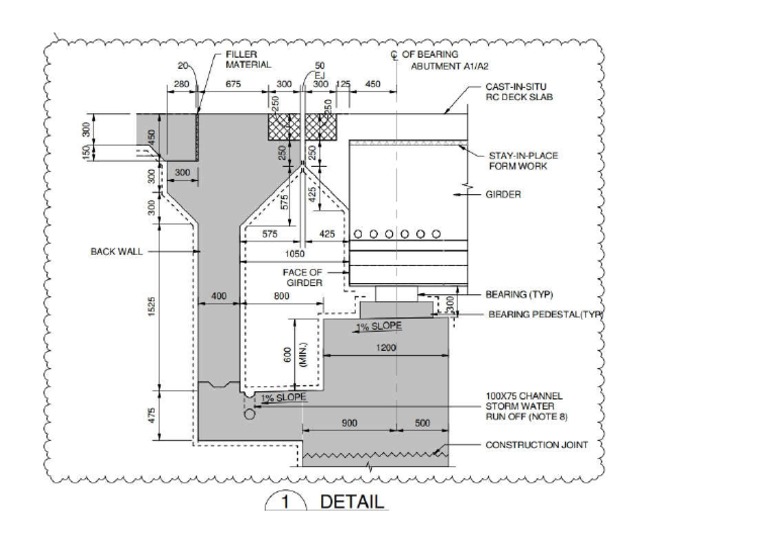 Inspection Gallery at Abutment - General Arrangement PDF | PDF