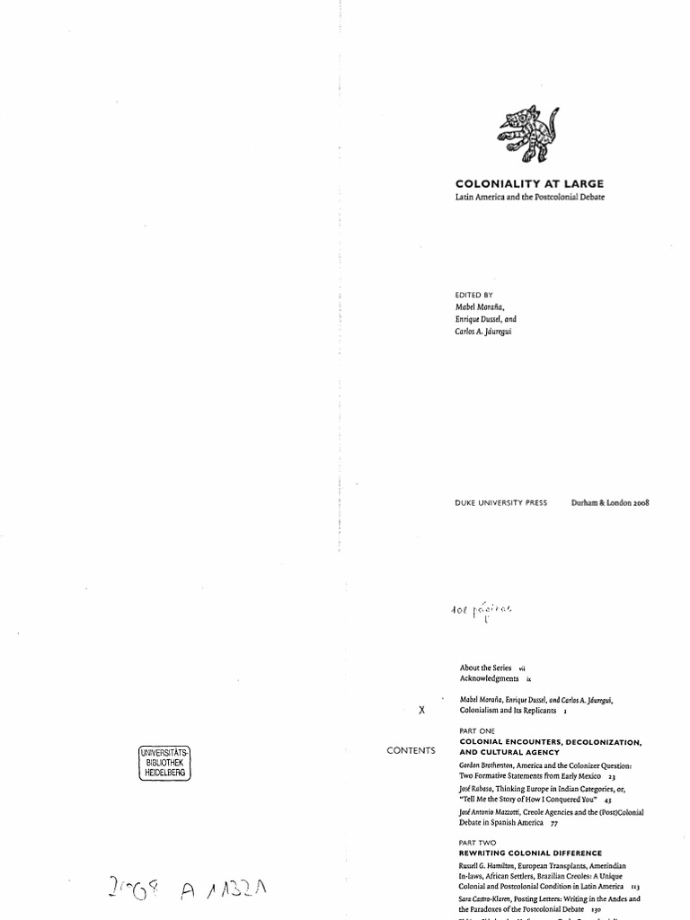 Quijano (2008) Coloniality of Power, Eurocentrism and Social ...