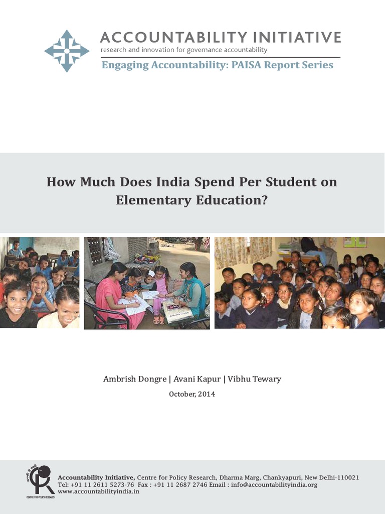 How Much Does India Spend Per Student On Elementary Education? | PDF ...