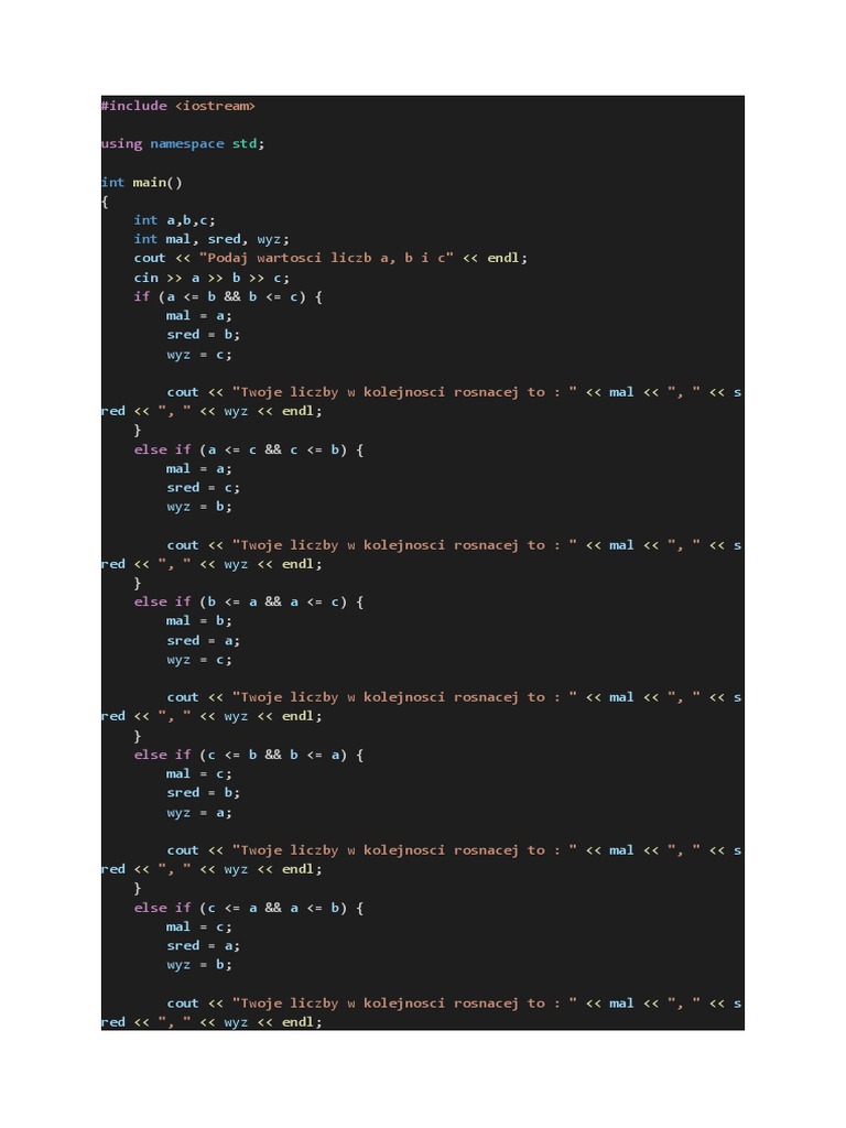 Namespace Int Int Int: #Include Using | PDF