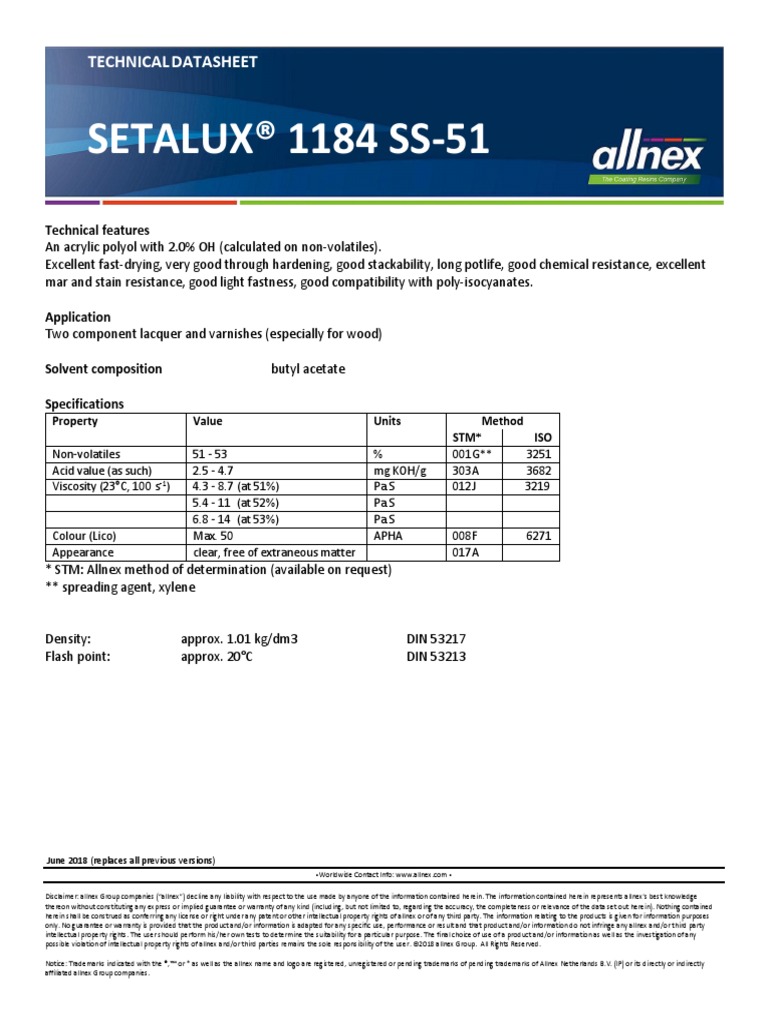 SETALUX 1184 SS 51 - Asia - EN PDF | Download Free PDF | Intellectual ...