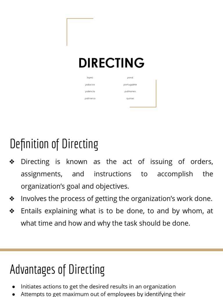 Directing PDF | PDF | Motivation | Motivational