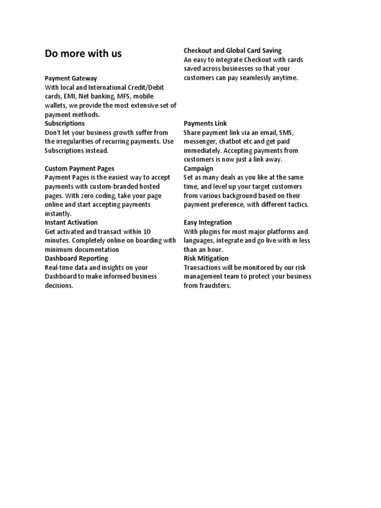 Proposal For Online Payment Gateway Service - Sample | PDF | Debit Card ...