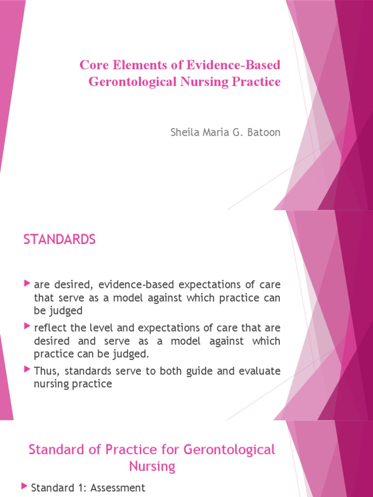 Evidence-Based Gerontological Nursing Standards | PDF | Gerontological ...