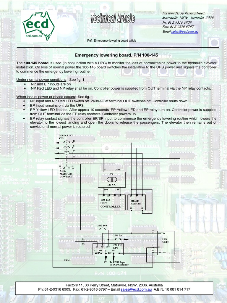 Installation and Operation Manual for the ECD 100-145 Emergency ...