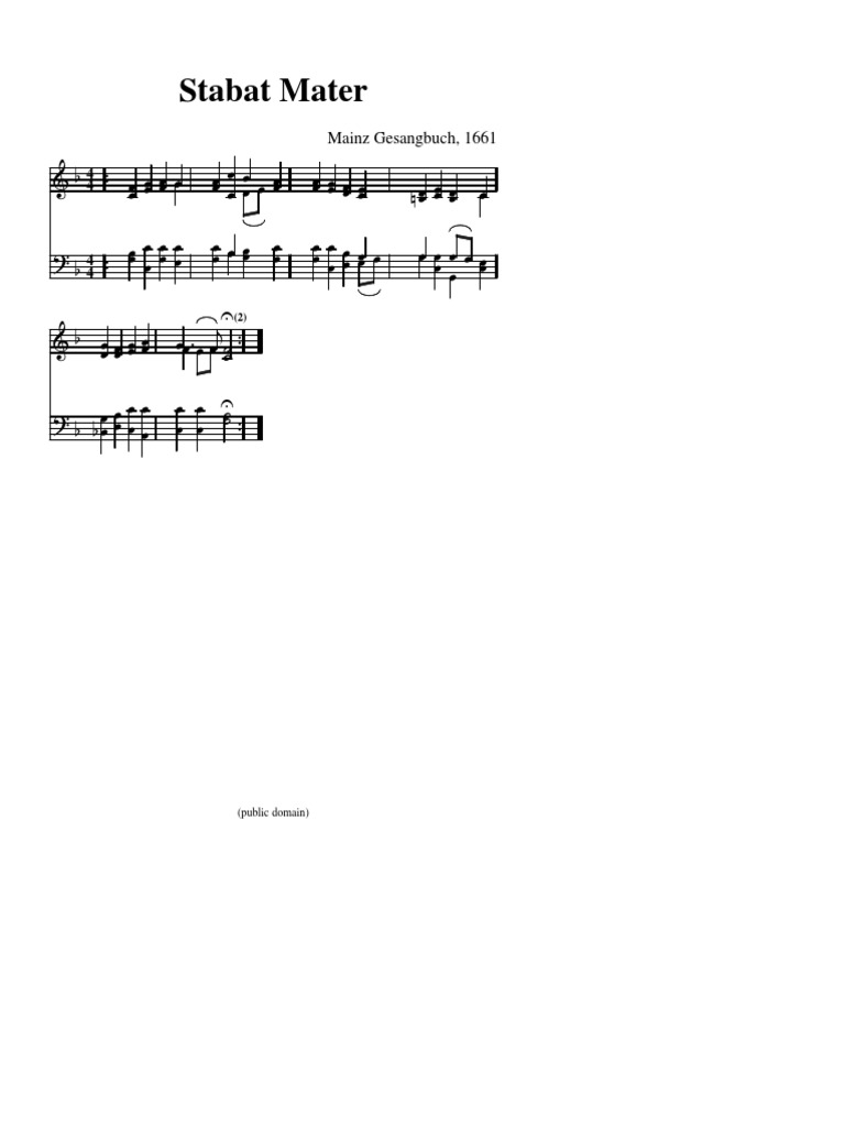 Stabat Mater Mainz Gesangbuch 1661 PDF | PDF
