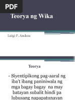 Aralin 3 Grade 11 Teorya NG Wika | PDF