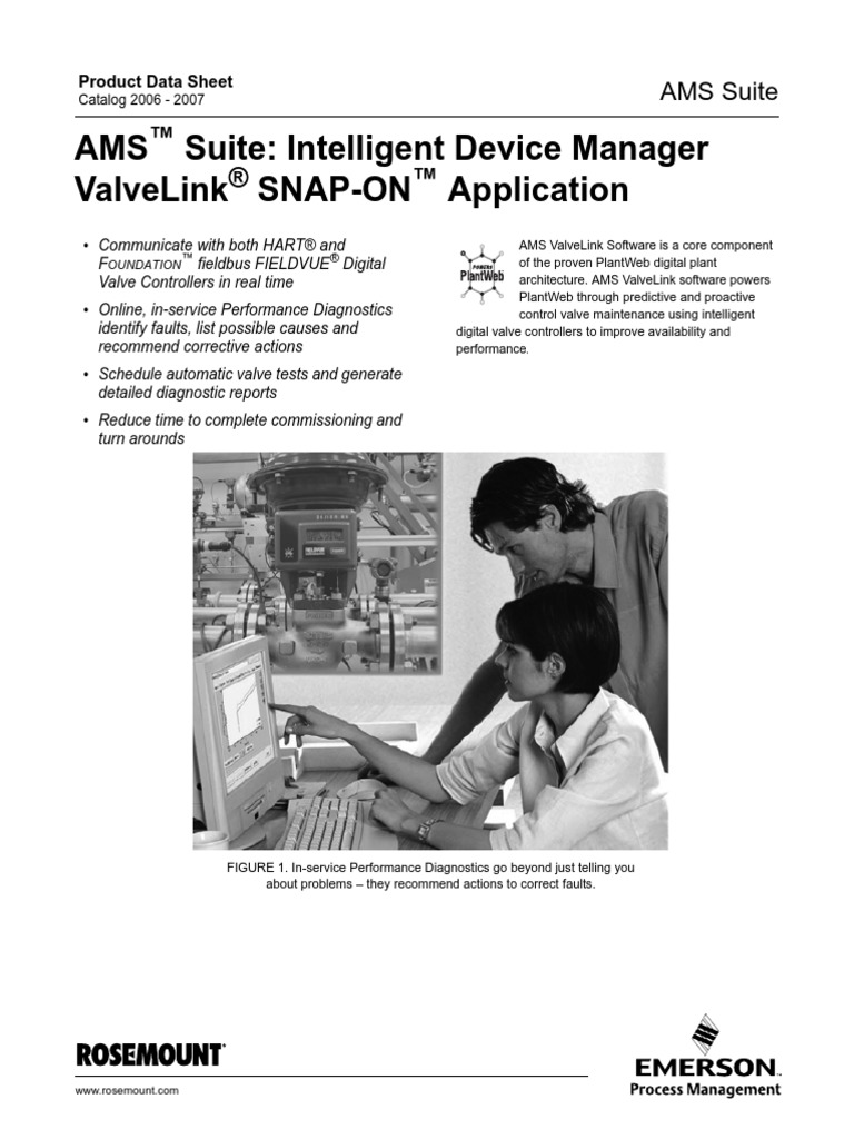 Ams Suite: Intelligent Device Manager Valvelink Snap-On Application ...