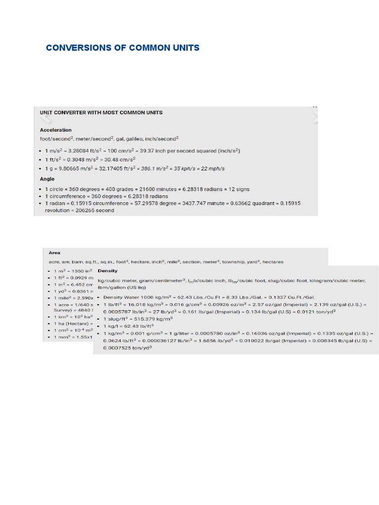 Conversions of Common Units | PDF