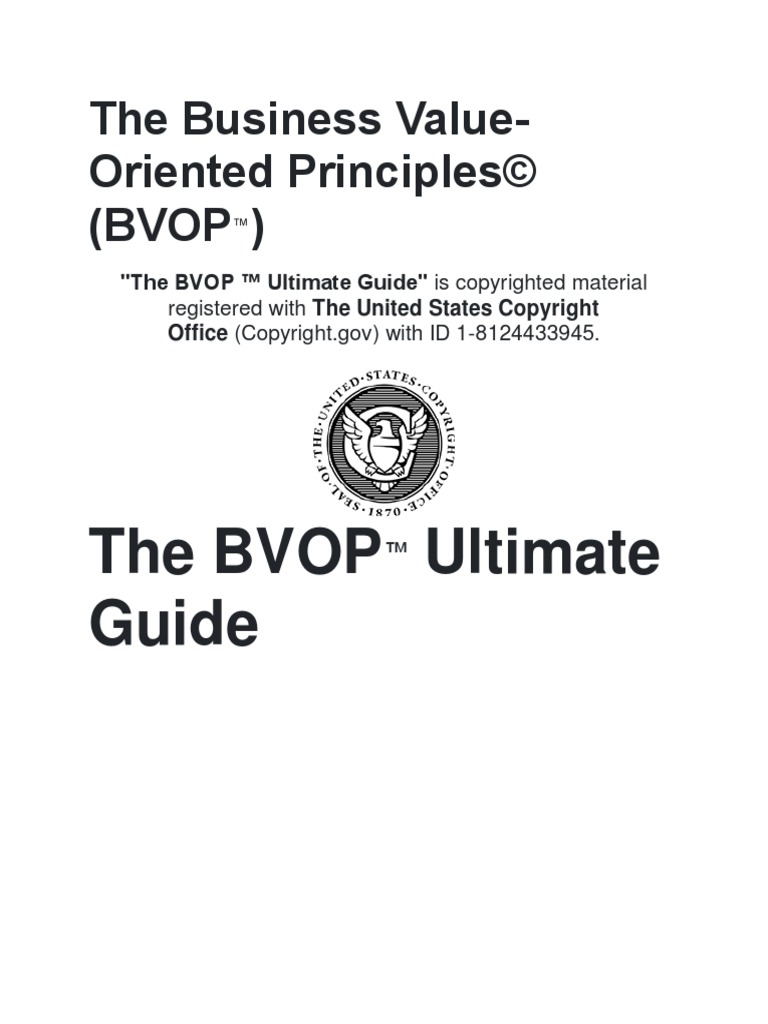 BVOP-Ultimate Guide Business Value Oriented Portfolio Management - Project Manager (BVOPM) PDF ...