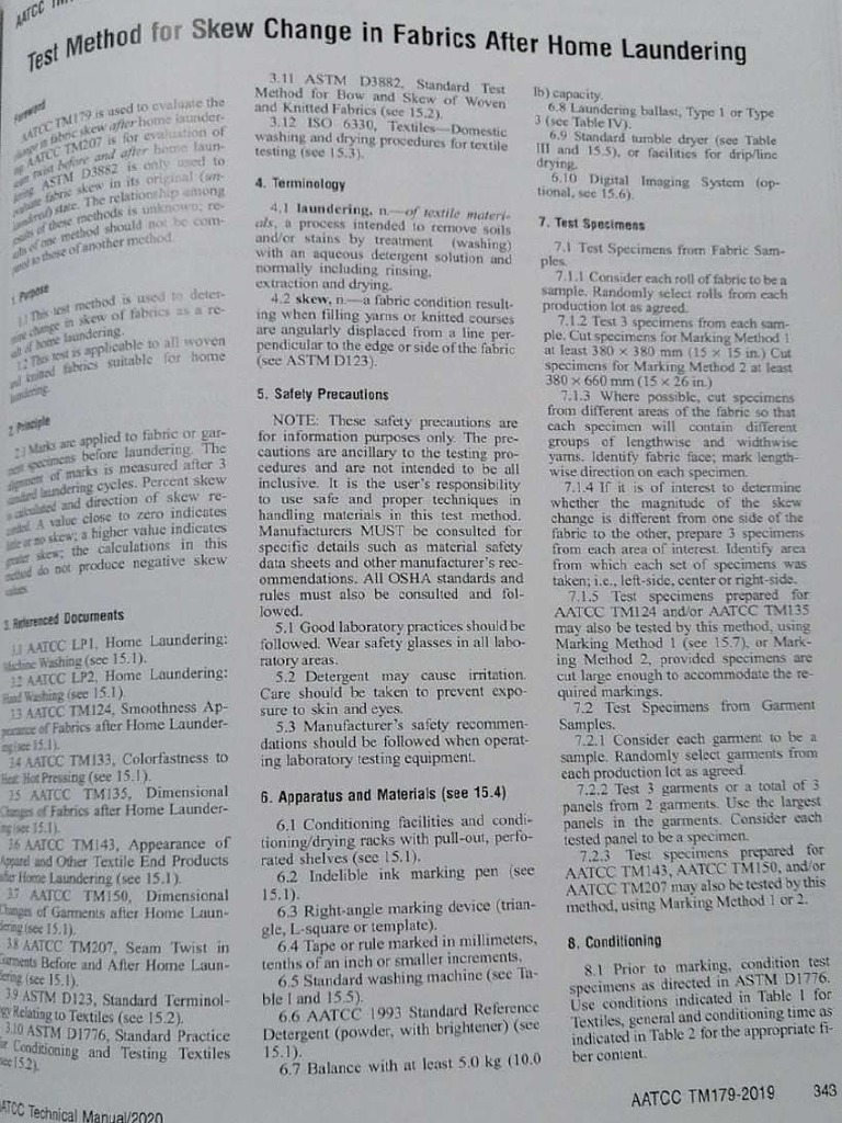 Aatcc 179 | PDF