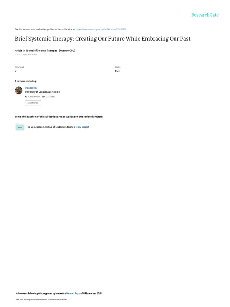 Ray Brasher Create Future Embrace Past | PDF | Psychotherapy ...