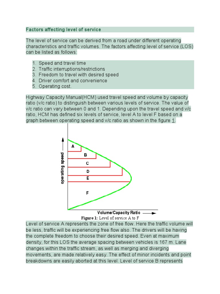 Understanding the Factors that Determine Roadway Level of Service and ...
