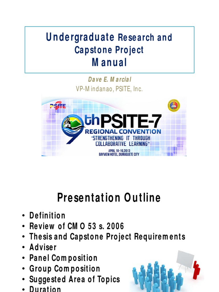 Undergraduate Manual: Research and Capstone Project | PDF | Software ...