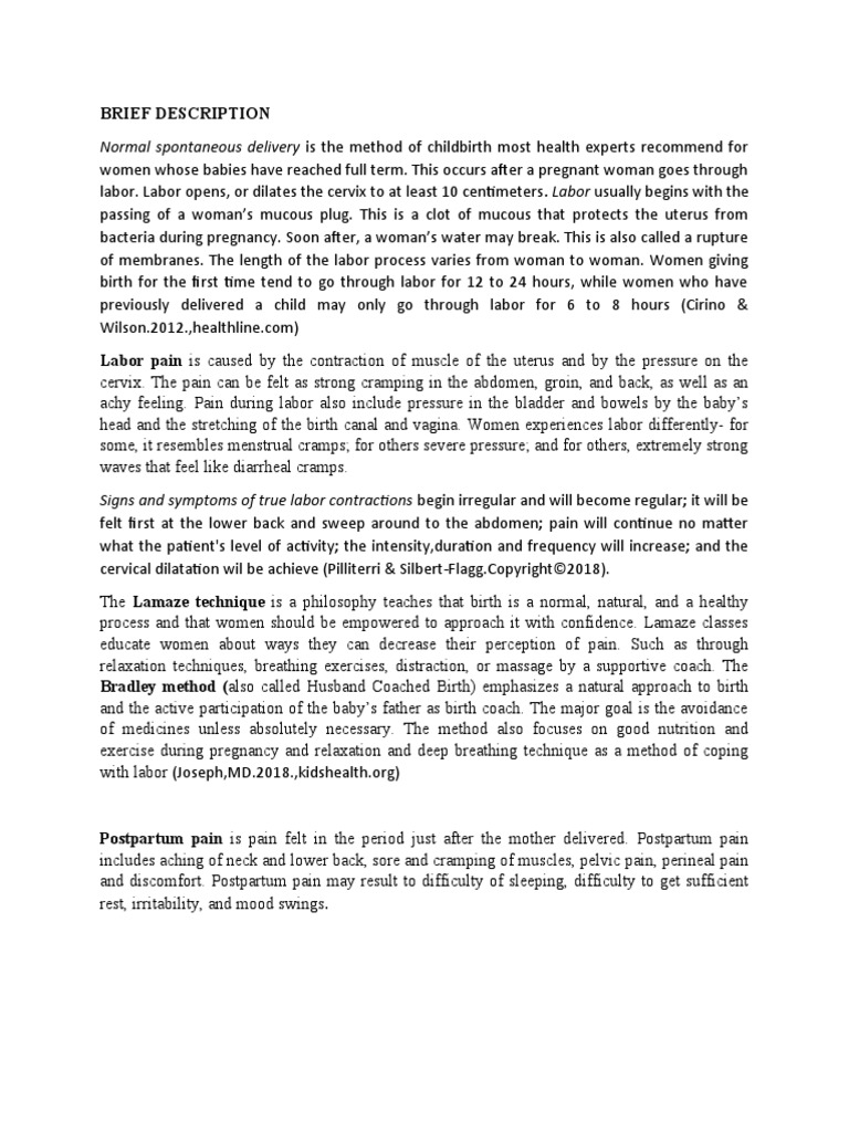 Normal Spontaneous Delivery | PDF | Childbirth | Pregnancy