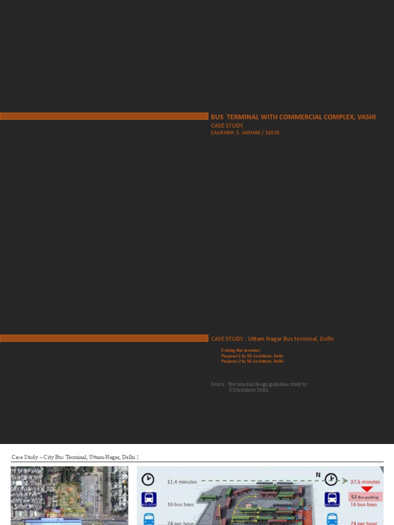 Bus Terminal With Commercial Complex Case Study | PDF | Bus | Parking