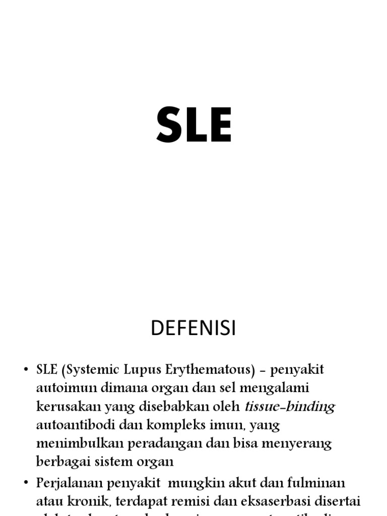 Definisi dan Gejala SLE Autoimun | PDF | Sains & Matematika