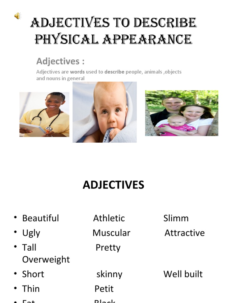Adjectives To Describe Physical Appearance | PDF
