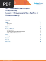 Entrep Unit1 Lesson2 PDF | PDF | Entrepreneurship | Swot Analysis