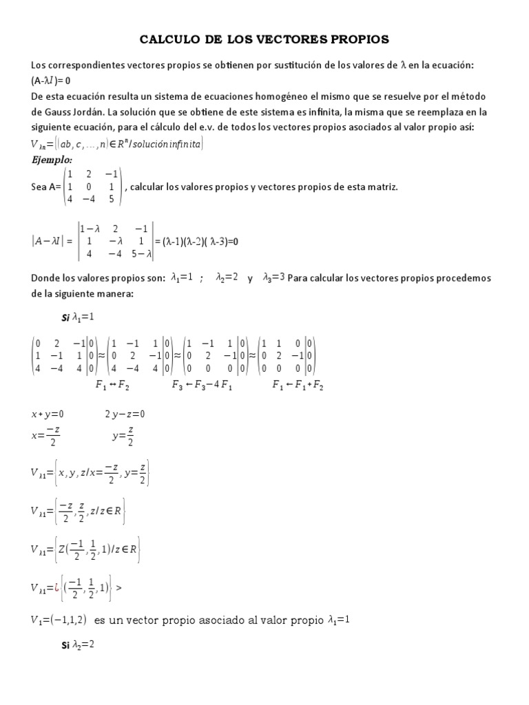Calculo de Los Valores y Vectores Propios 121129031900 Phpapp02 | PDF ...