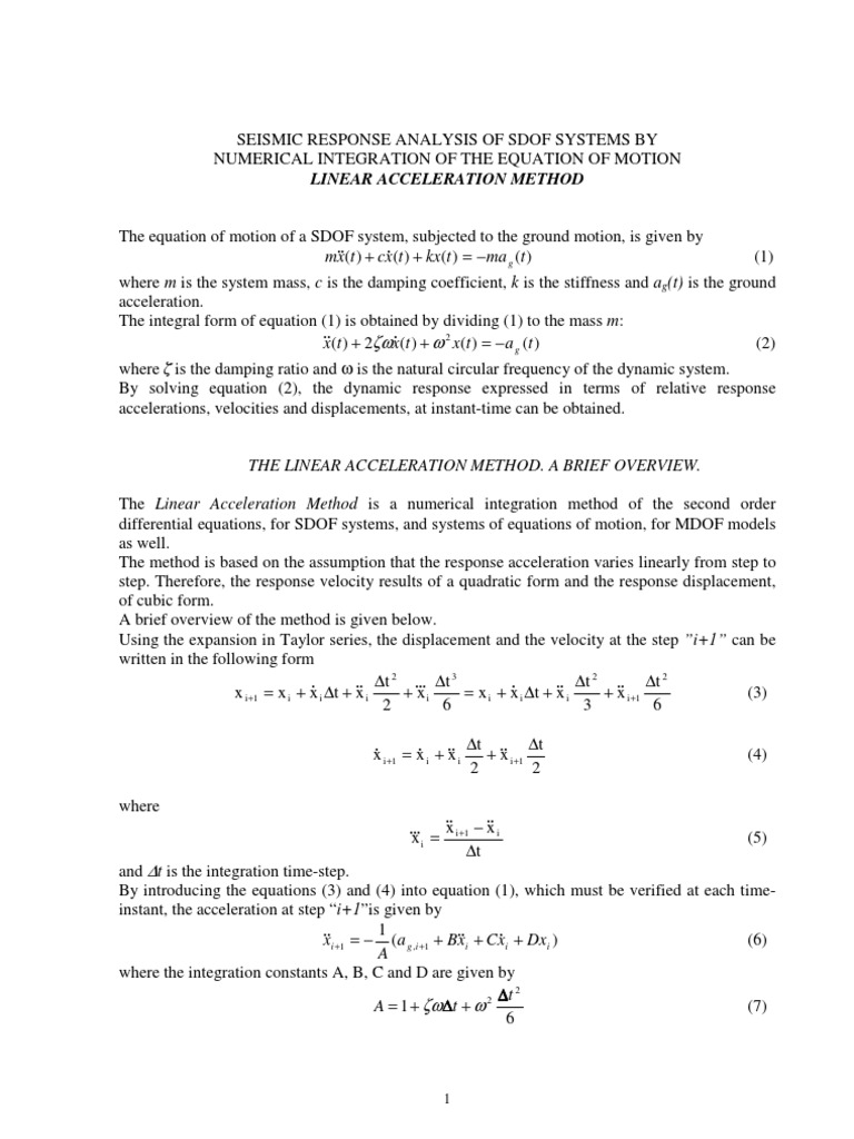 Linear Acceleration Method | PDF | Mechanics | Physics