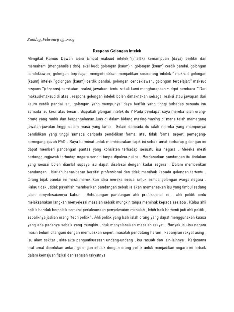 Maksud Intelek | PDF