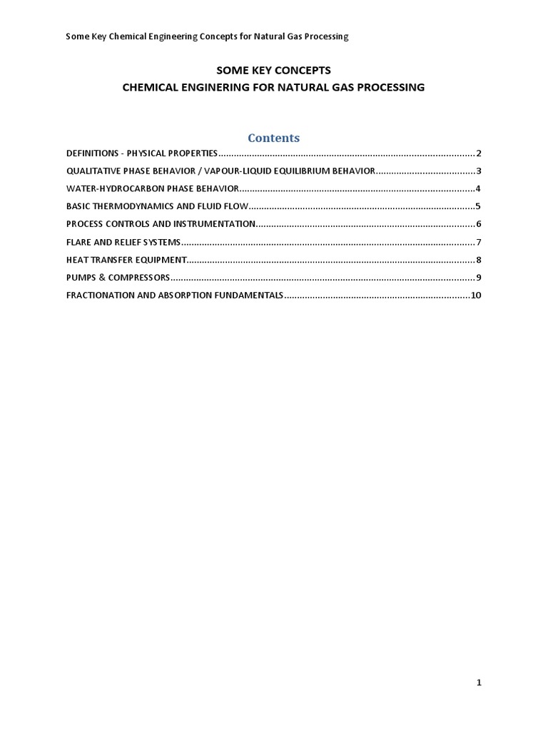 Key Chemical Enginnering Concepts | PDF | Pump | Gases