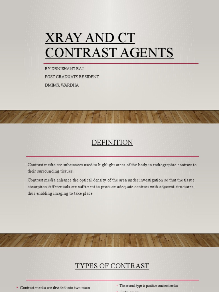 X-Ray & CT Contrast Agents Overview | PDF | Ion | X Ray