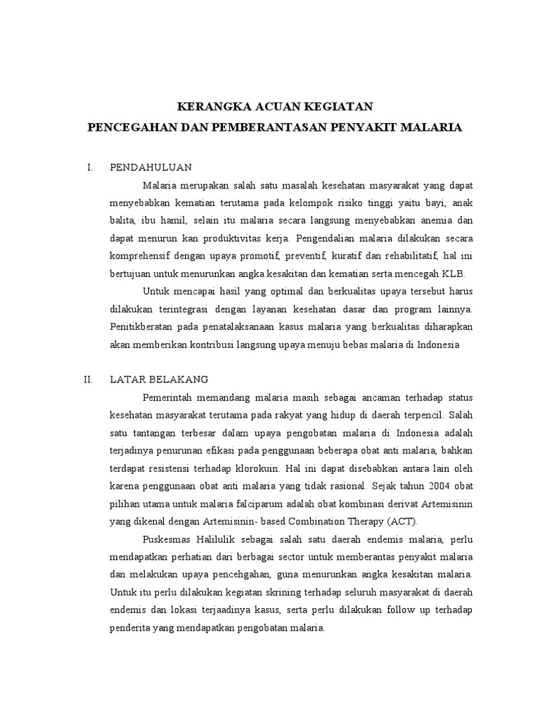 KAK Malaria | PDF