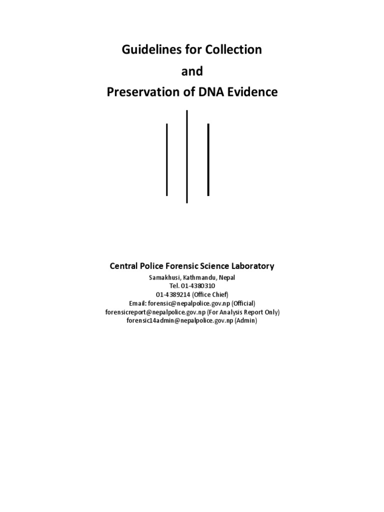 Guidelines For Collection and Preservation of DNA Evidence: Central ...