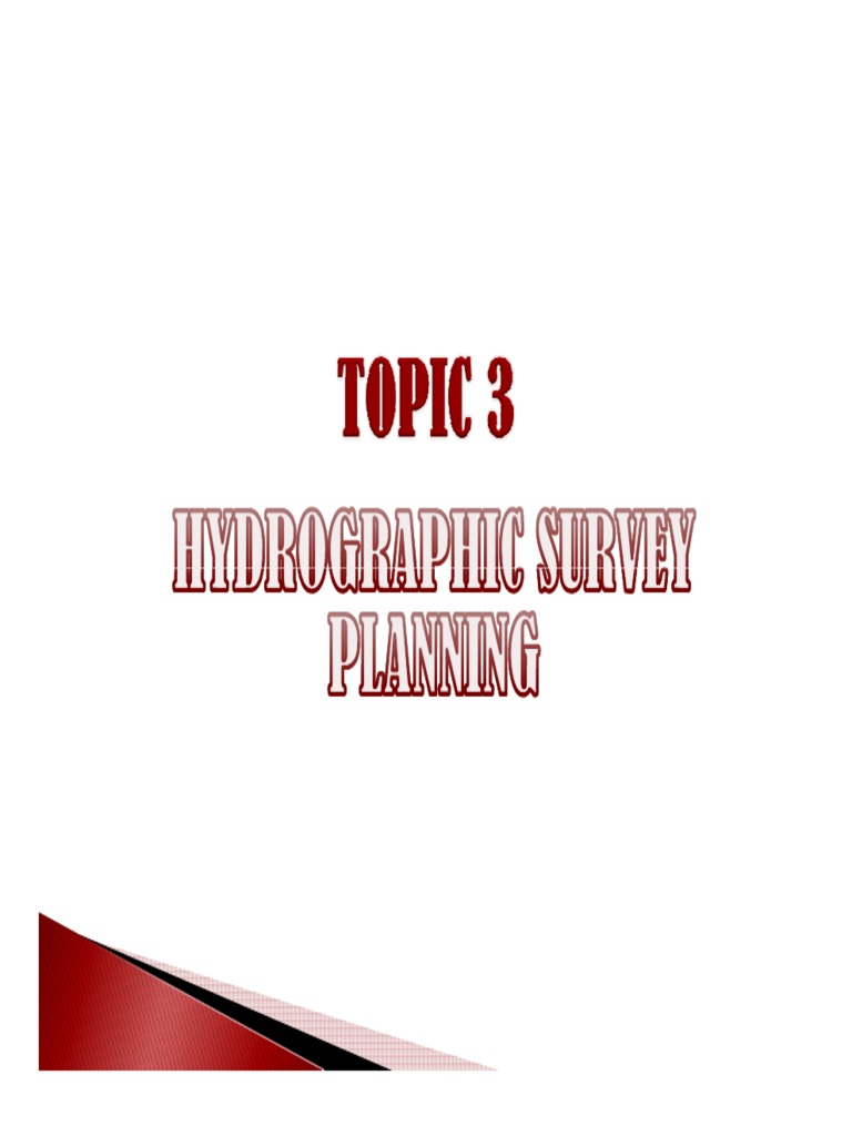 TOPIC 3 Hydrographic Survey Planning | PDF