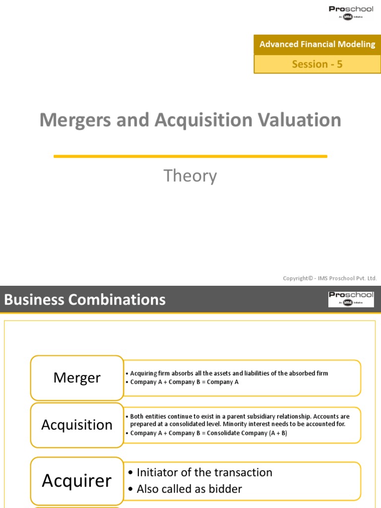 Merger and Acquistions Theory | PDF | Mergers And Acquisitions | Discounted Cash Flow