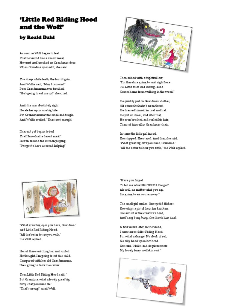 Little Red Riding Hood and The Wolf by Roald Dahl | PDF | Clothing