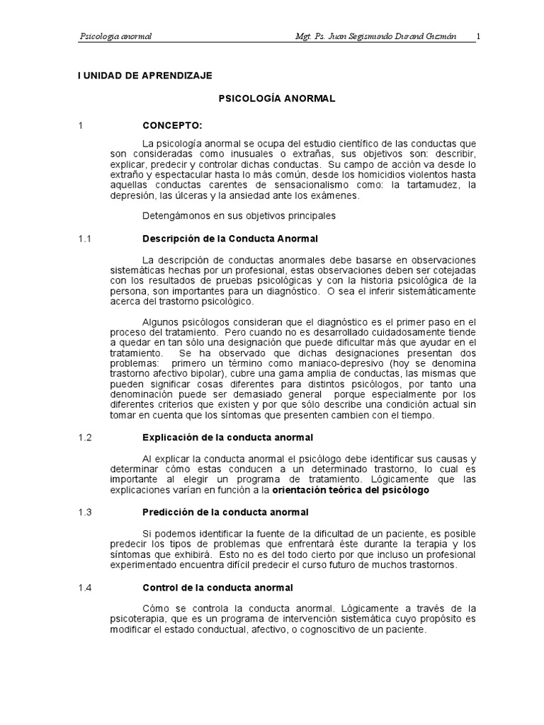 Psicologia Anormal | PDF | Diagnostico medico | Psicología anormal
