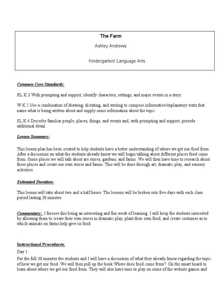 The Farm: Common Core Standards | PDF | Learning | Cognition