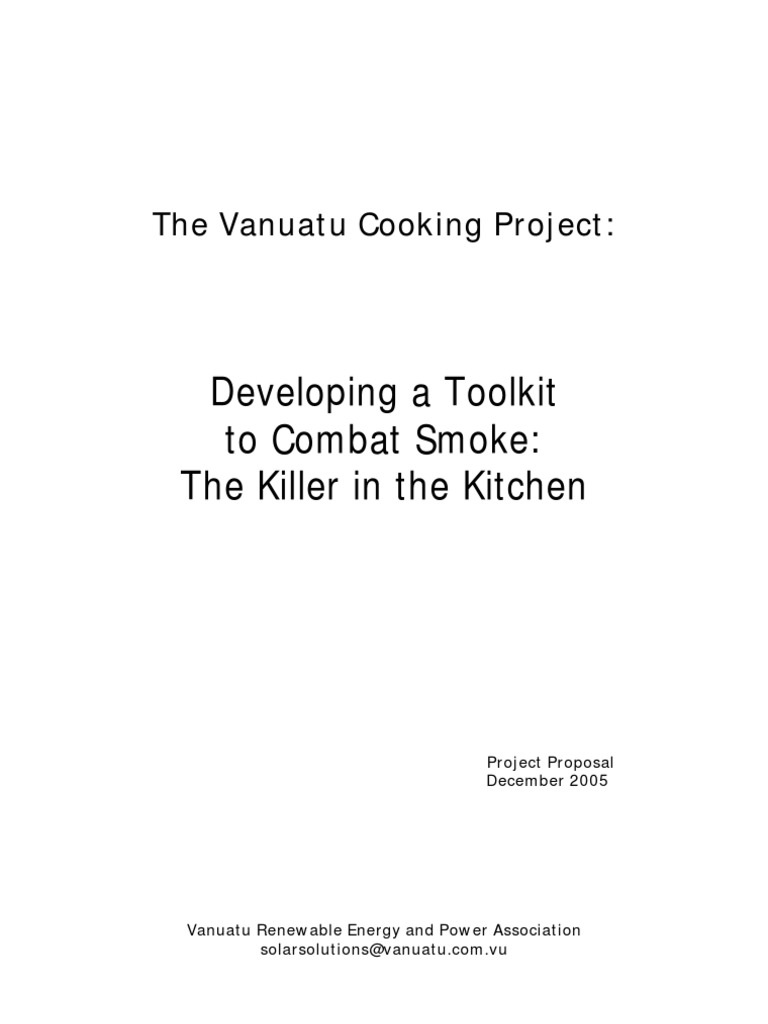 The Vanuatu Cooking Project Proposal | Download Free PDF | Kerosene ...
