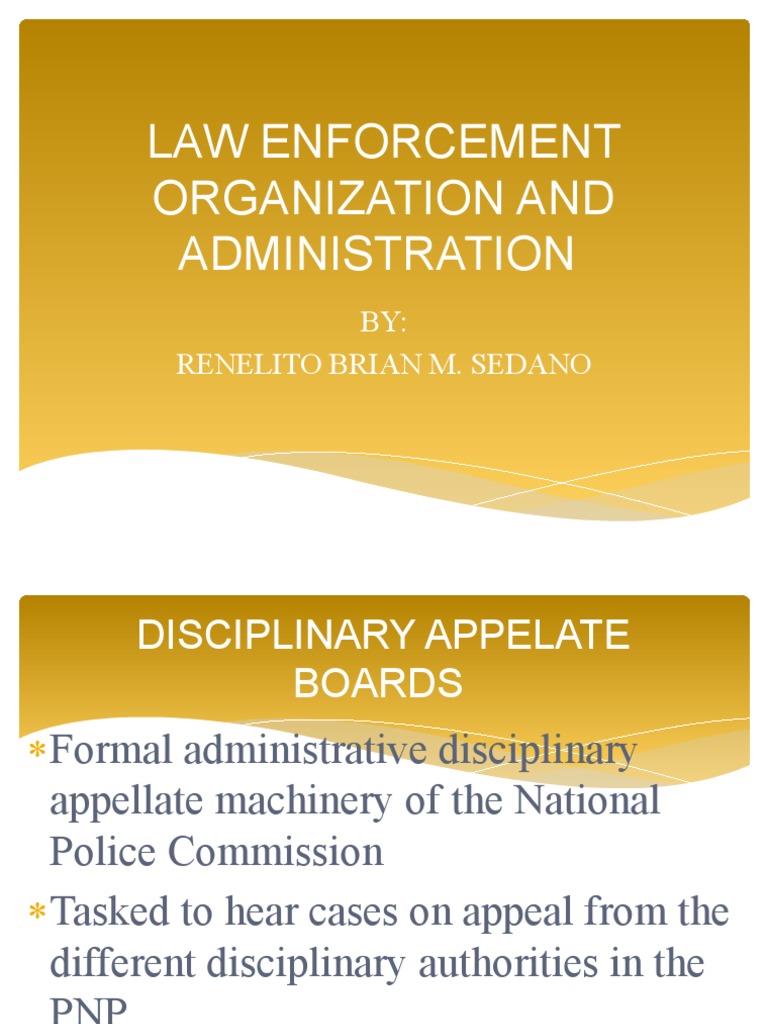 Law Enforcement Organization and Administration | PDF