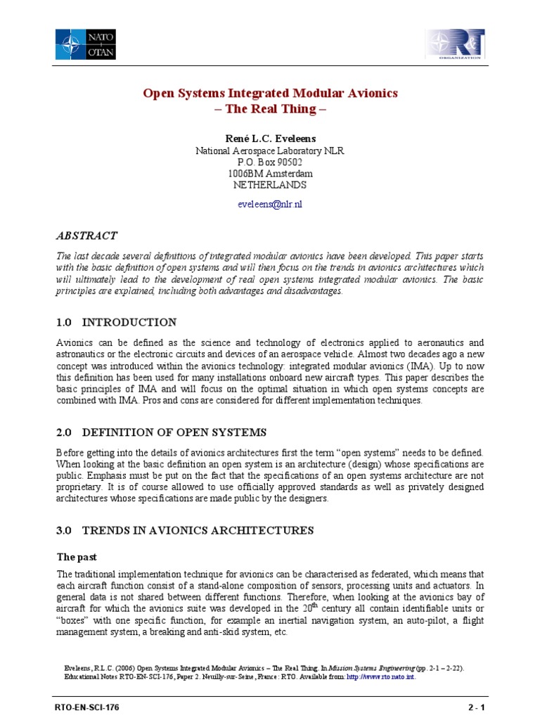 Open Systems Integrated Modular Avionics - The Real Thing - : René L.C ...
