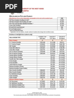 Uwi-Mona 2025-2026 Miscellaneous Fees July 2025 | PDF