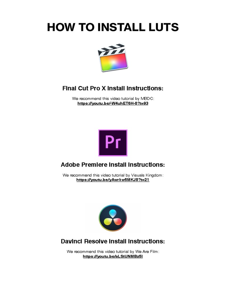 1 - LUT Installation Guide | PDF | Computers