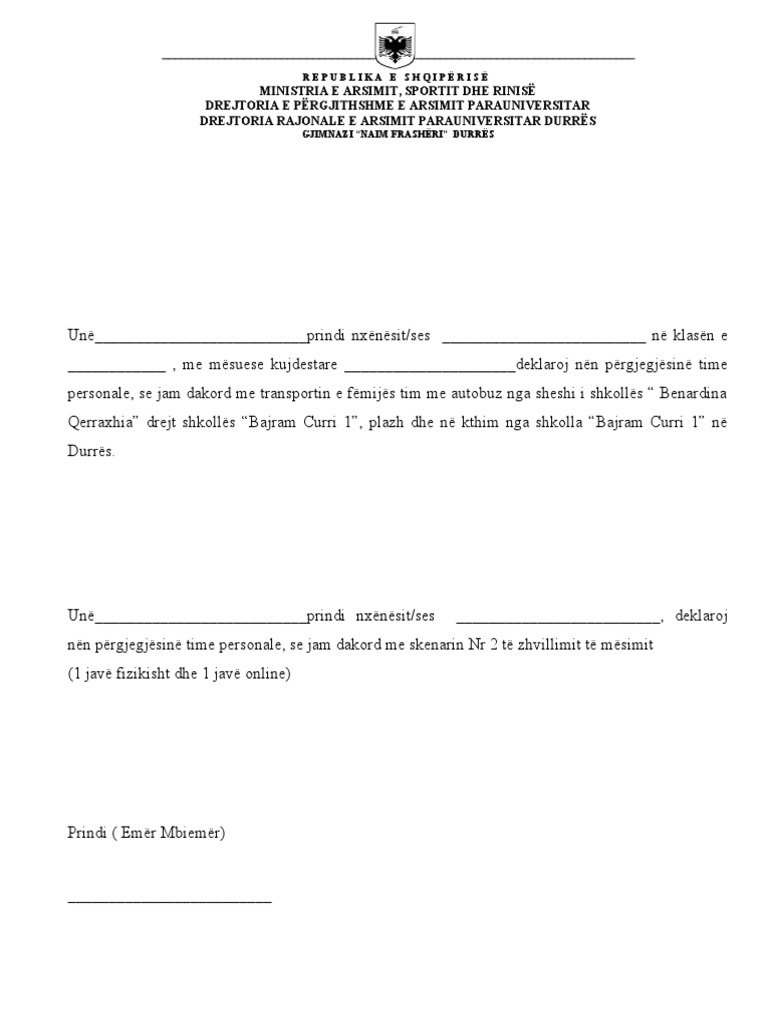 Deklarate e Prindit | PDF