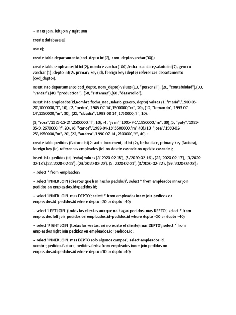 Ejercicios de Bases | PDF | Bases de datos | SQL